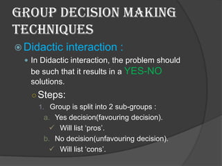 Group decisiion making | PPT