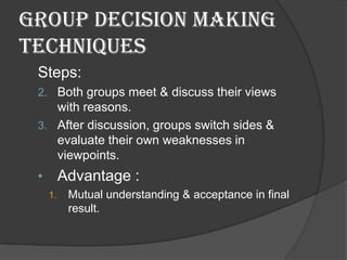 Group decisiion making | PPT