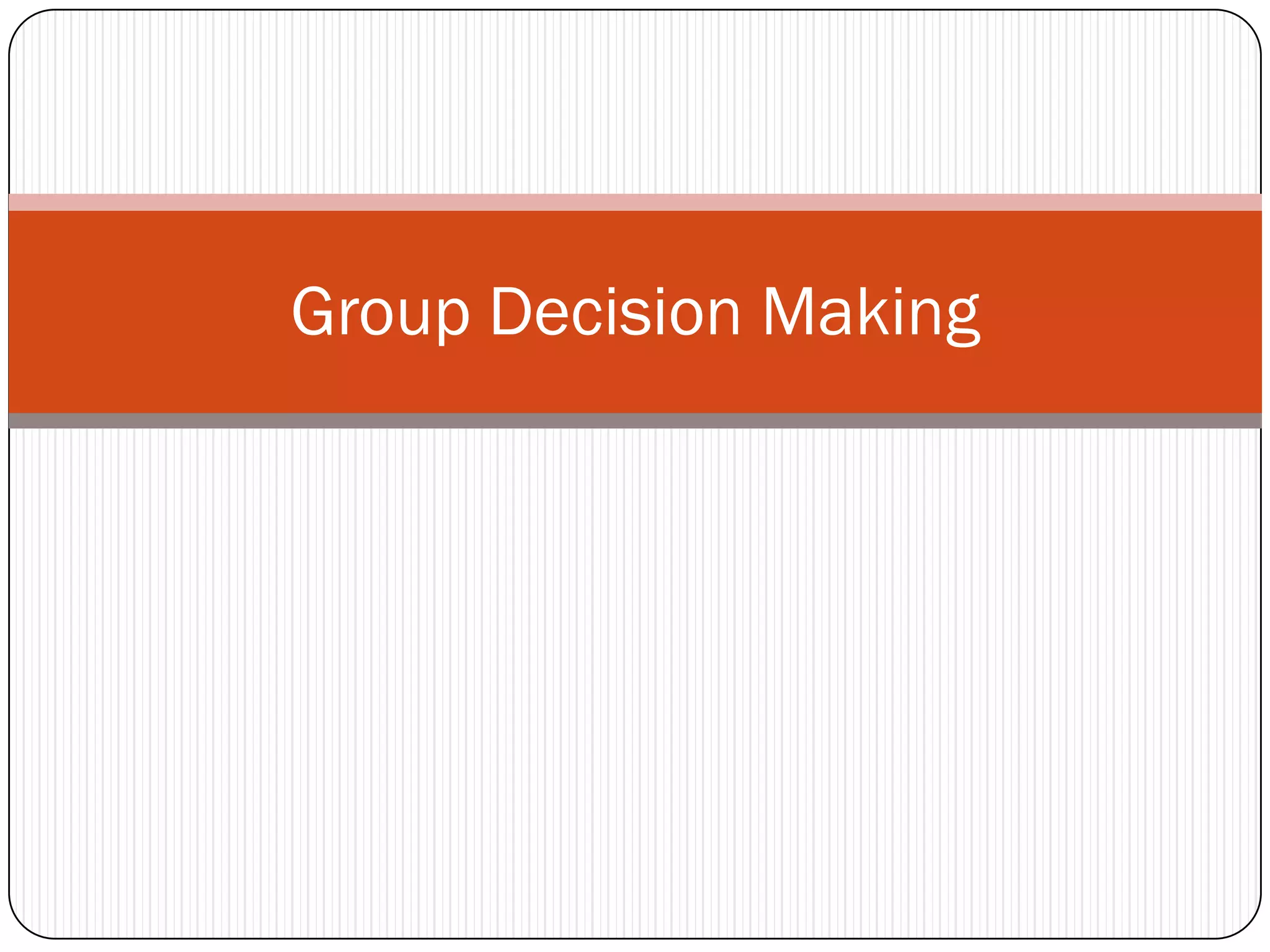 Group Decision Making | PDF