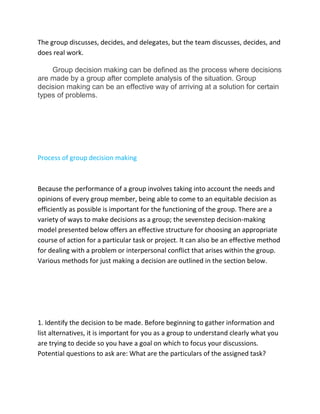 Group decision making | DOCX