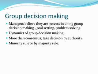 Group decision making | PPTX