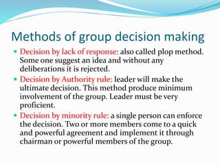 Group decision making | PPTX