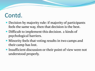 Group decision making | PPTX