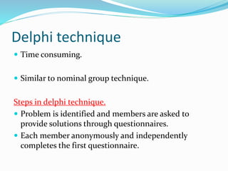 Group decision making | PPTX