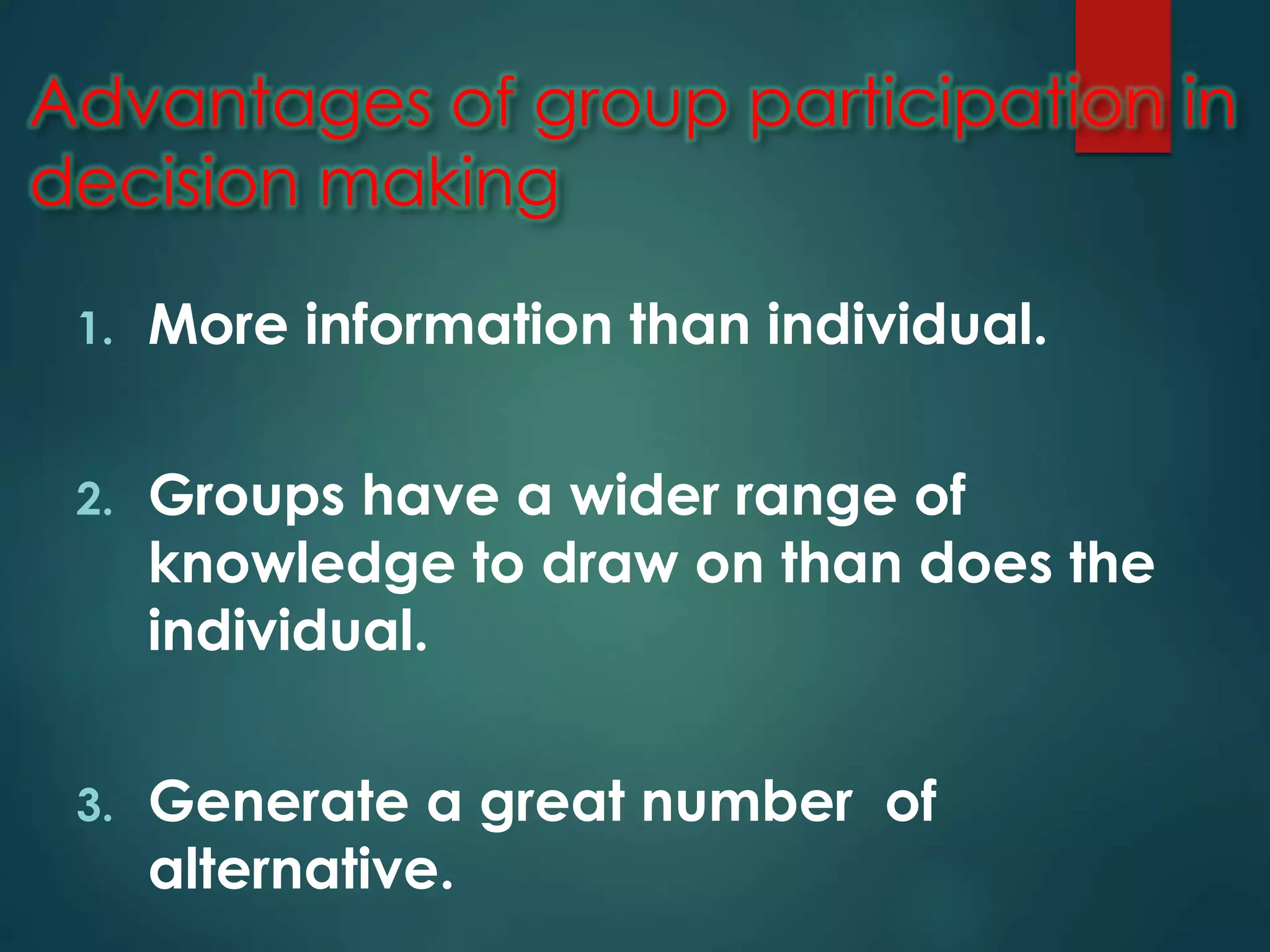 Group decision making | PPTX