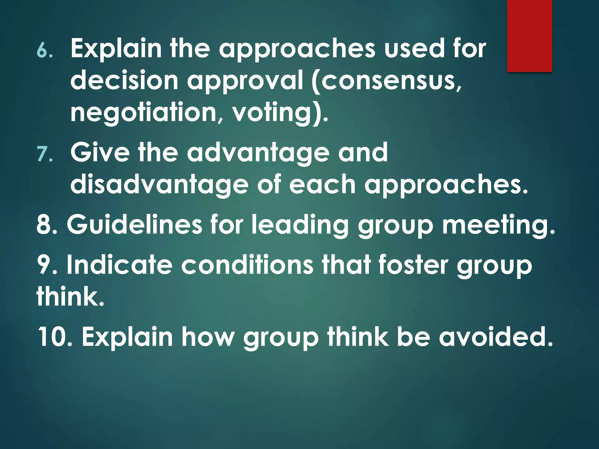 Group decision making | PPTX