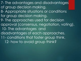 Group decision making | PPTX