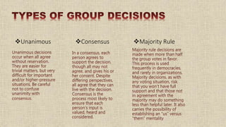 Group decision making | PPTX