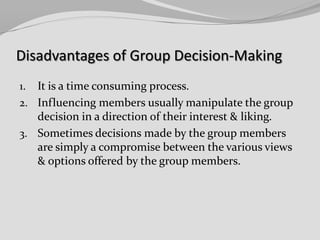 Group Decision Making Process