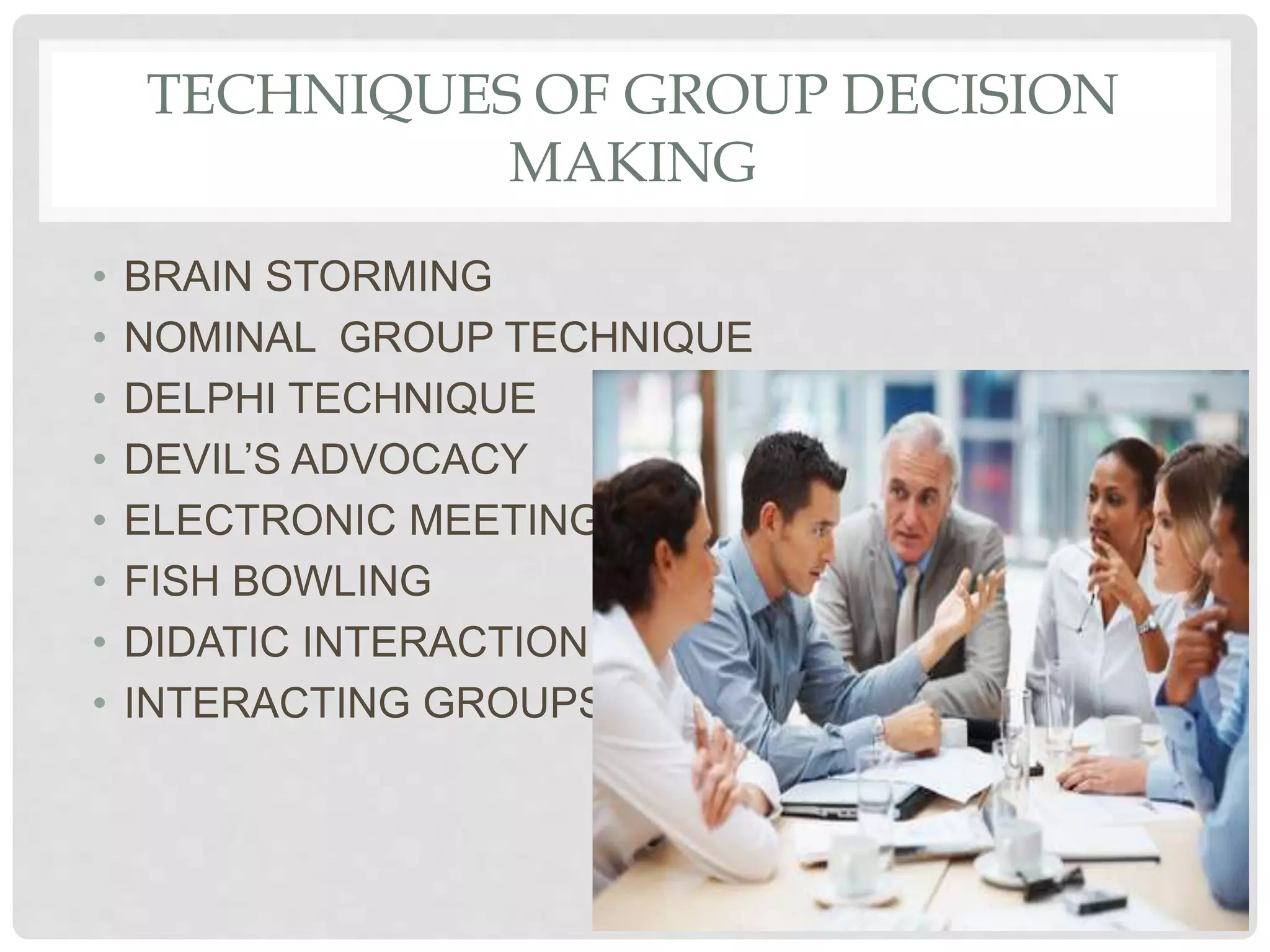 Group decision making technique | PPTX
