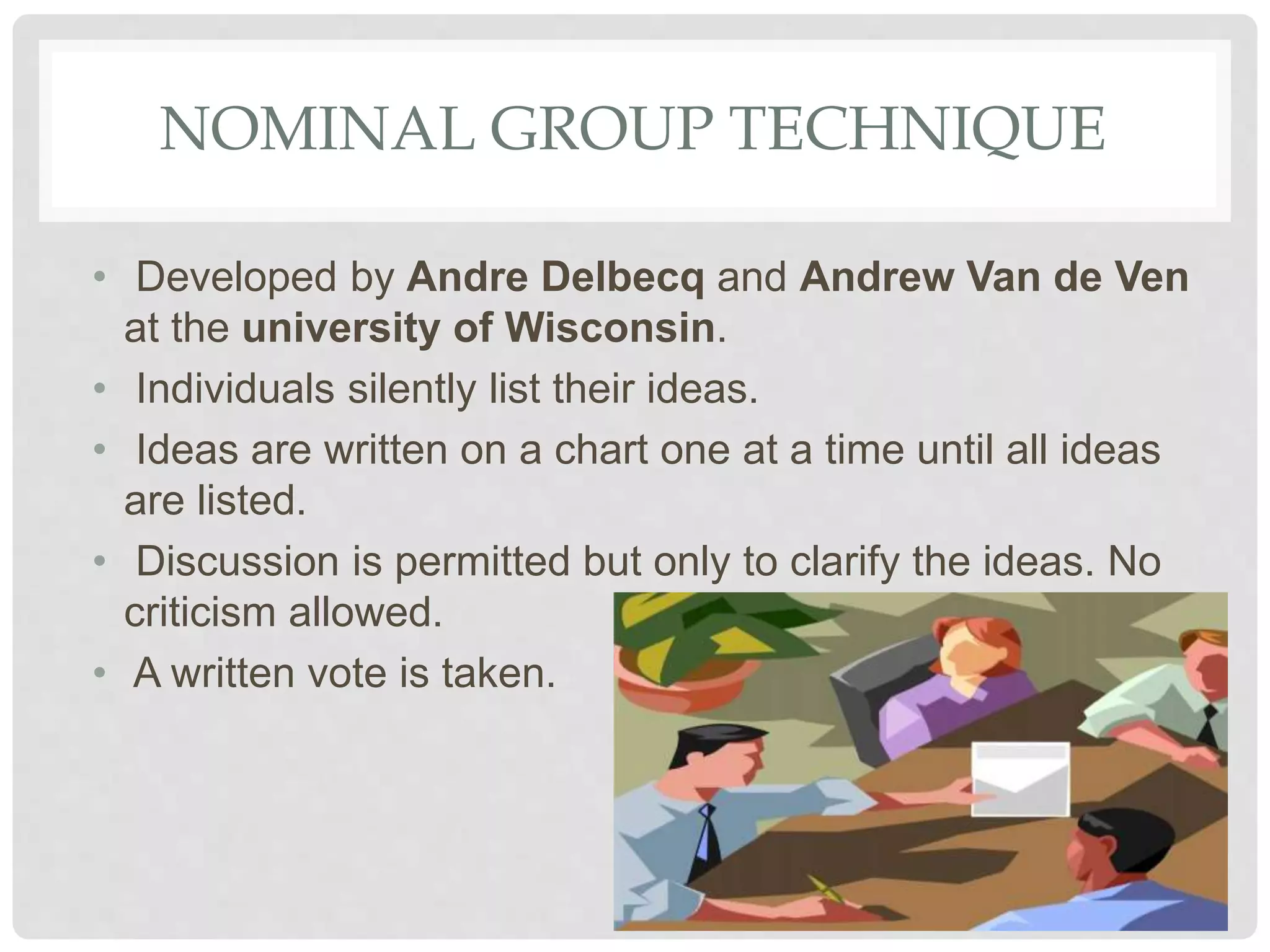 Group decision making technique | PPTX
