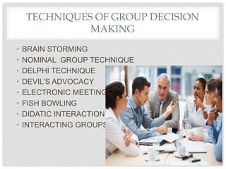 Group decision making technique | PPTX