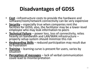 Group decision support systems (gdss) | PPTX