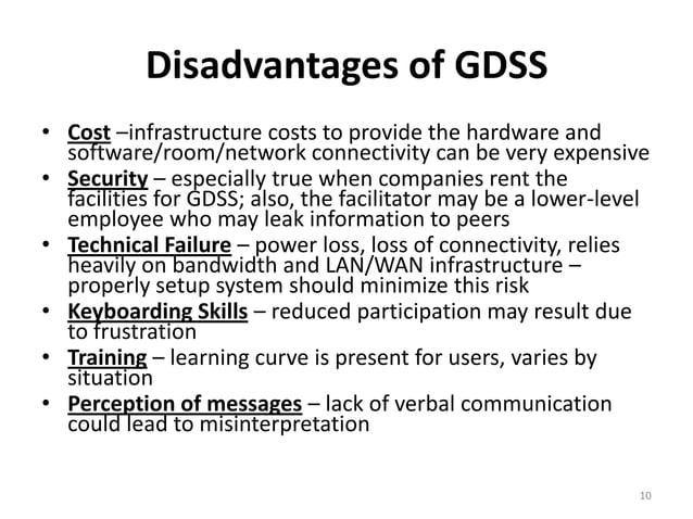 Group decision support systems (gdss) | PPTX | Computing | Technology & Computing