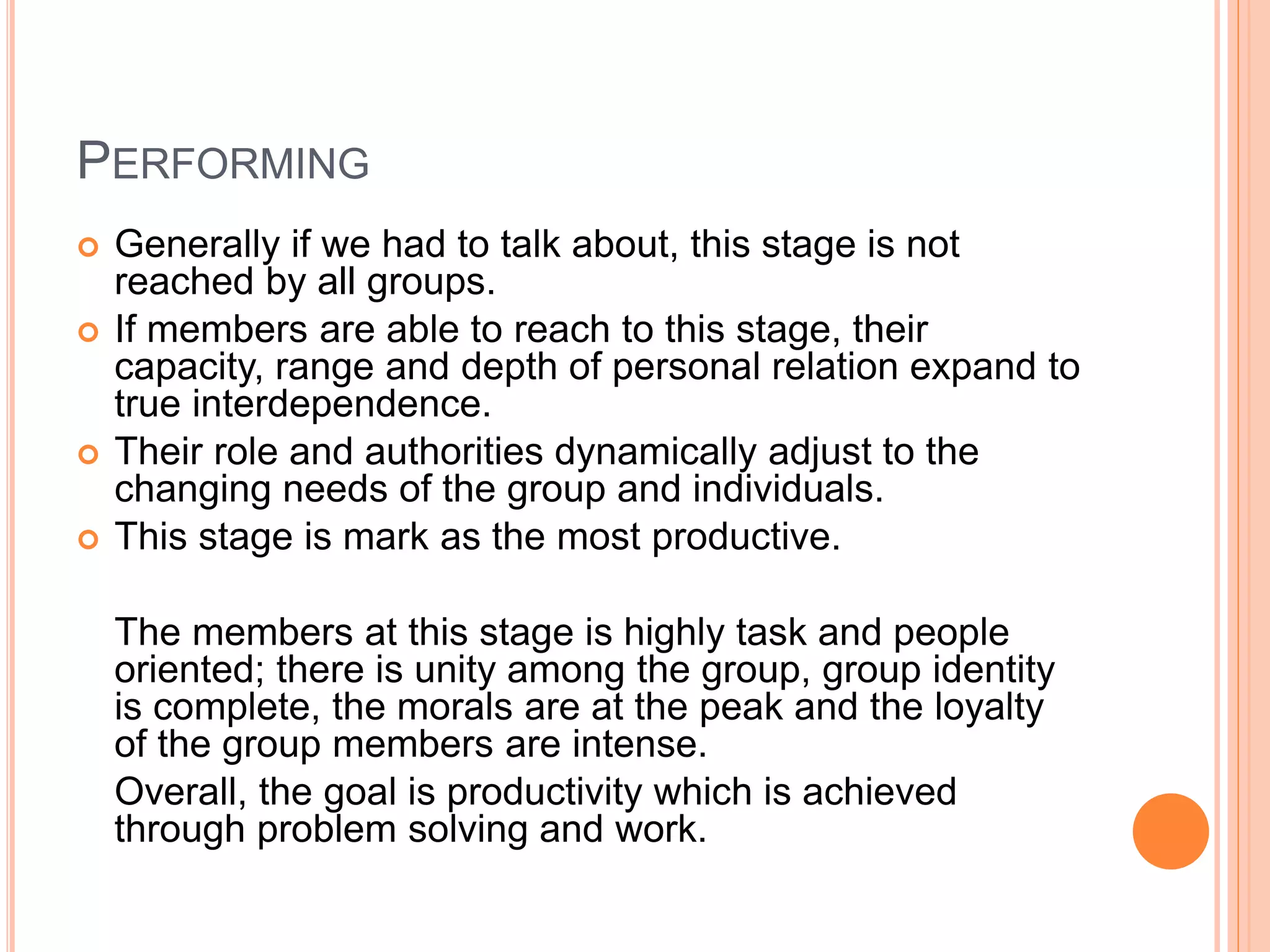 Stages of Group Development | PPTX