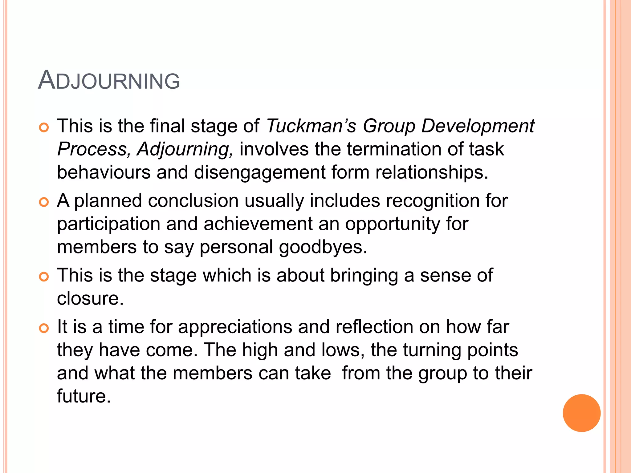 Stages of Group Development | PPTX