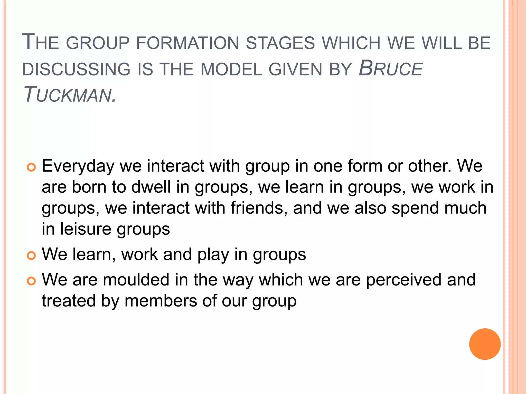 Stages of Group Development | PPTX