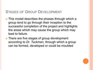 Stages of Group Development | PPTX
