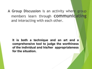 Group discussion basic | PPT
