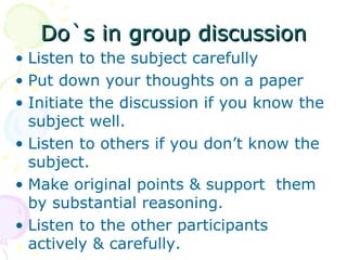 Group discussion | PPT