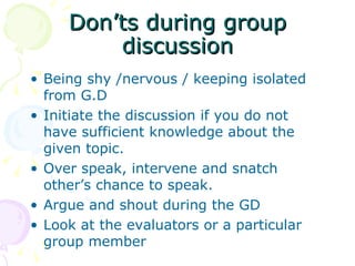 Group discussion | PPT