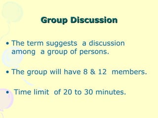 Group discussion | PPT