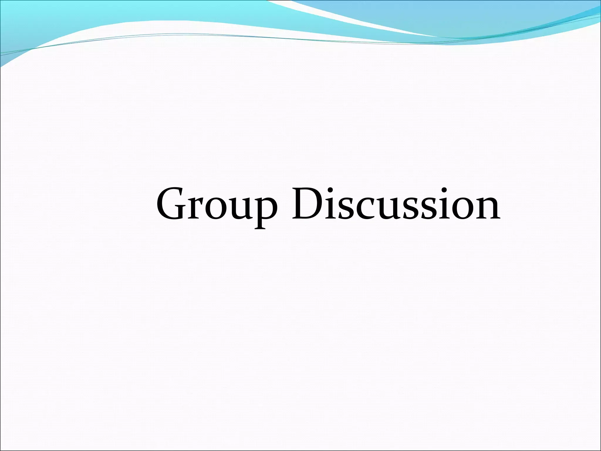Group discussion | PPT