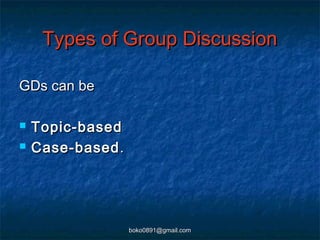 Group discussion | PPT