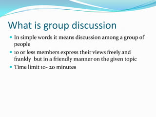 Group discussion | PPT