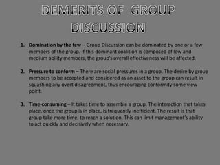 Group discussion - Important for every organisation | PPTX