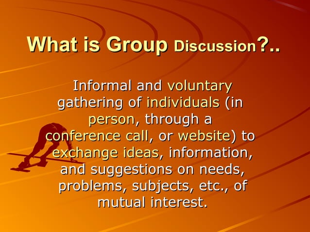 Group discussion | PPT