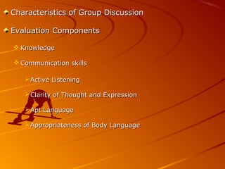 Group discussion | PPT