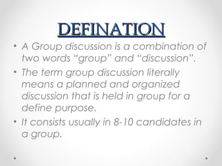 Group discussion | PPT