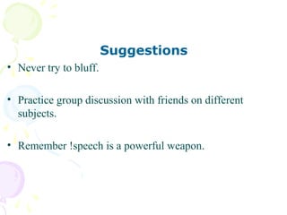 Group discussion | PPT | Education