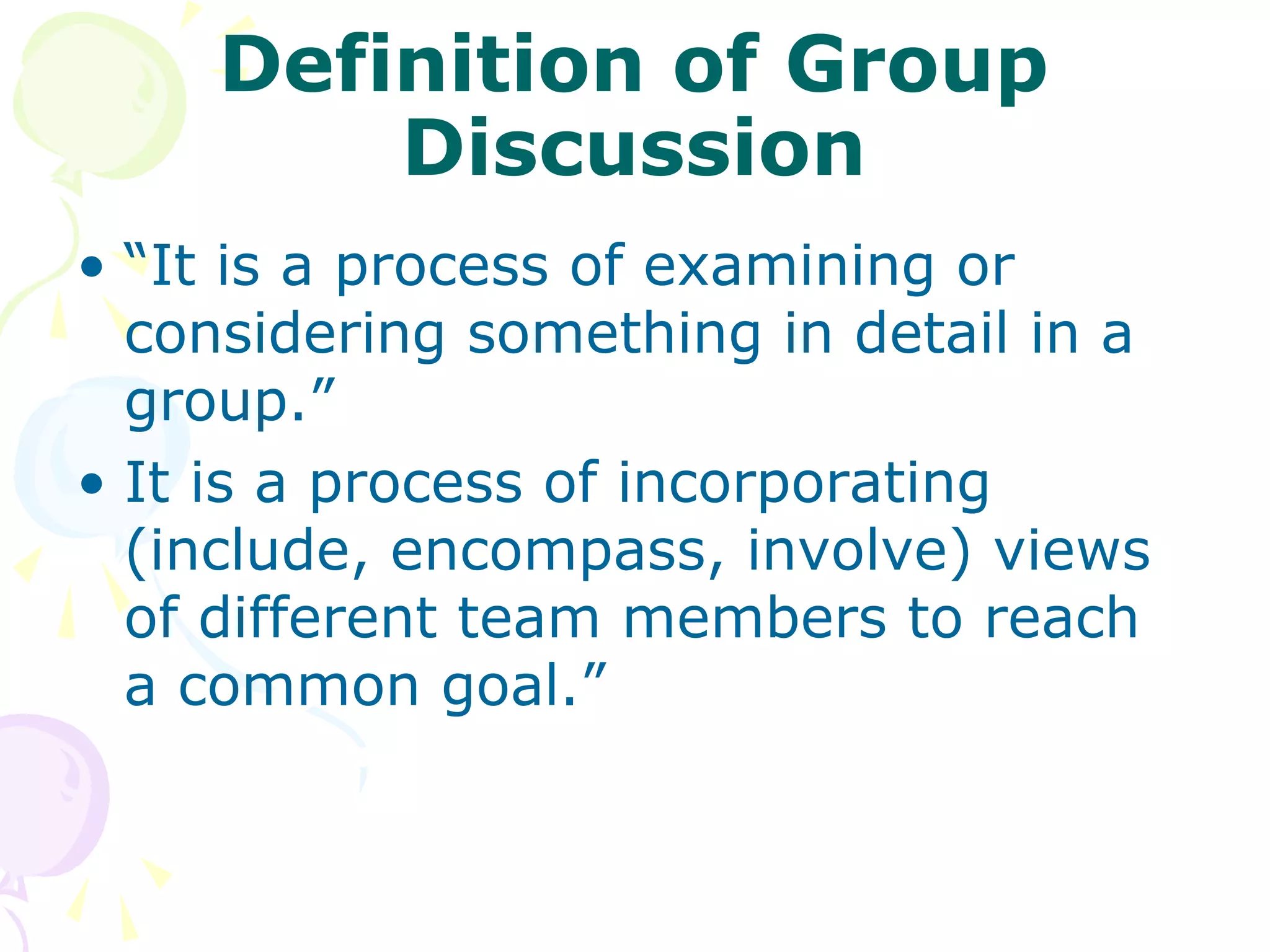 Group Discussion | PPT