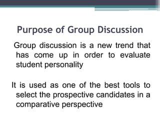 Group discussion | PPT