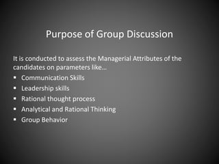 Group discussion | PPT