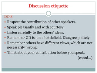 Group discussion | PPT