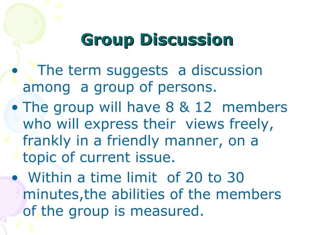 Group discussion | PPT