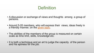 Group discussion | PPT