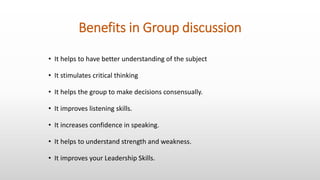 Group discussion | PPTX