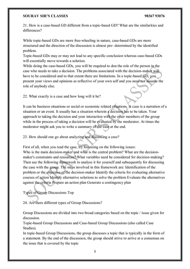 Group discussion | PDF