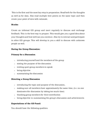 Group discussion | DOCX