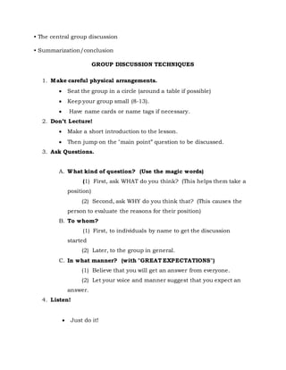 Group discussion | DOCX