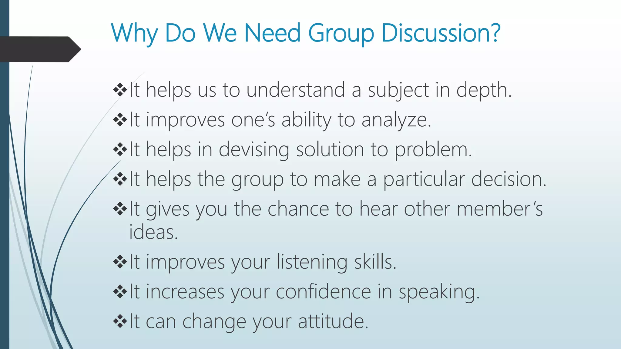 Group discussion | PPTX | Education