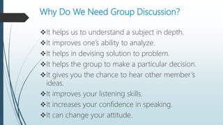 Group discussion | PPTX