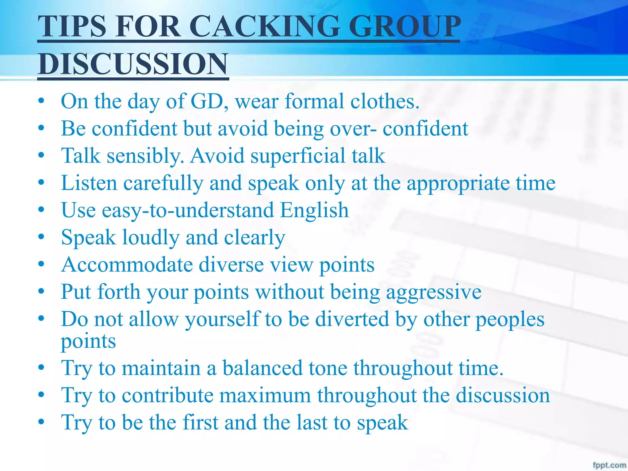 Group discussion | PPTX