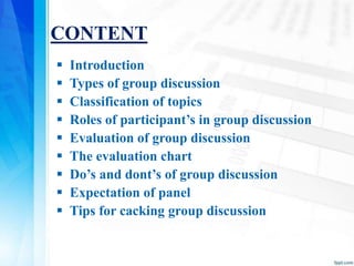 Group discussion | PPTX