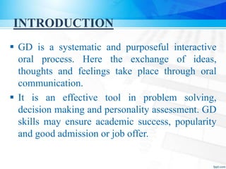 Group discussion | PPTX