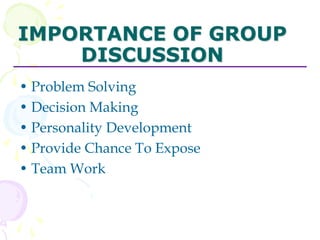 Group discussion | PPTX